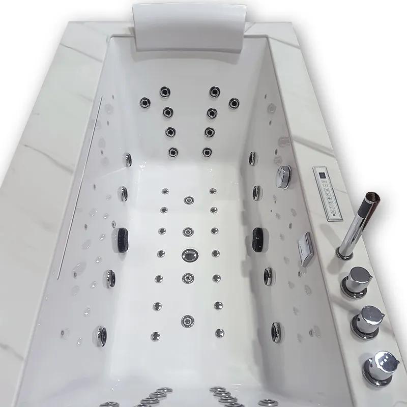 BPS-koupelny Hydromasážní vana HYD-BO926-WH 180x100 BÍLÁ s ohřevem vody