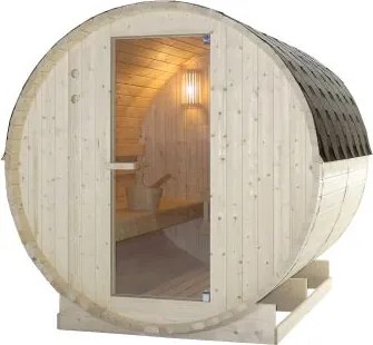 RAKOUSKÝ produkt - Venkovní sudová sauna TROMSÖ XL pro 6 osob 189x 220 x 191,5 cm ( F50220 )