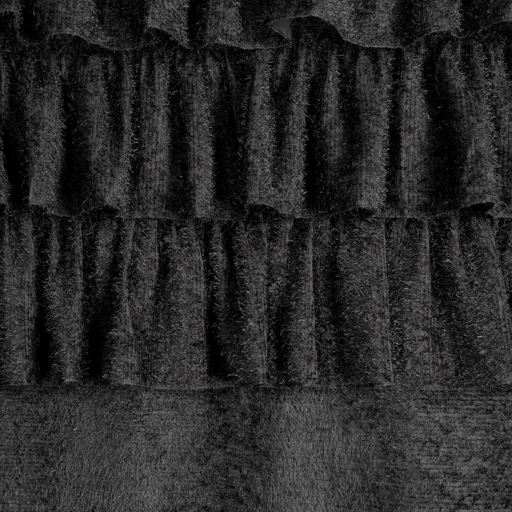 ZÁVĚS NA KROUŽCÍCH AGIS 2 140X250 CM ČERNÁ