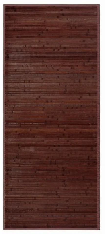 Tmavě hnědý bambusový koberec 75x175 cm – Casa Selección