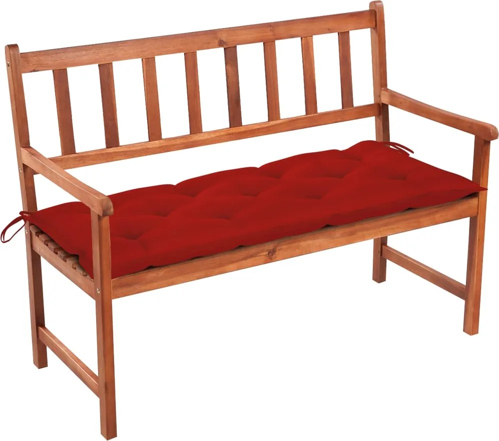 Zahradní lavice s poduškou 120 cm masivní akáciové dřevo 3063789