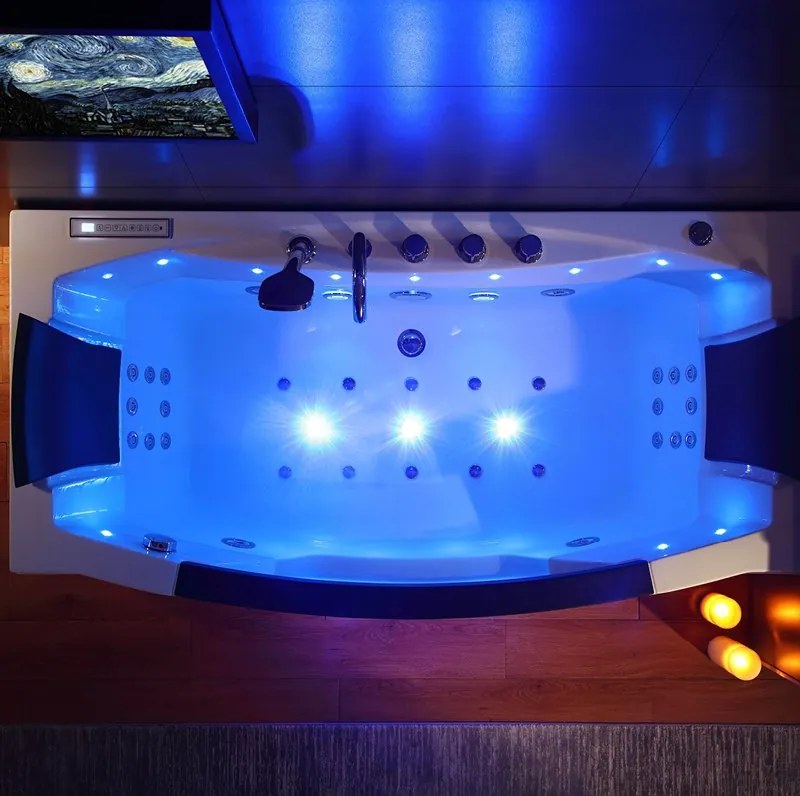 Terra Hydromasážní vířivá vana Uran 931 170x76 s ohřevem vody