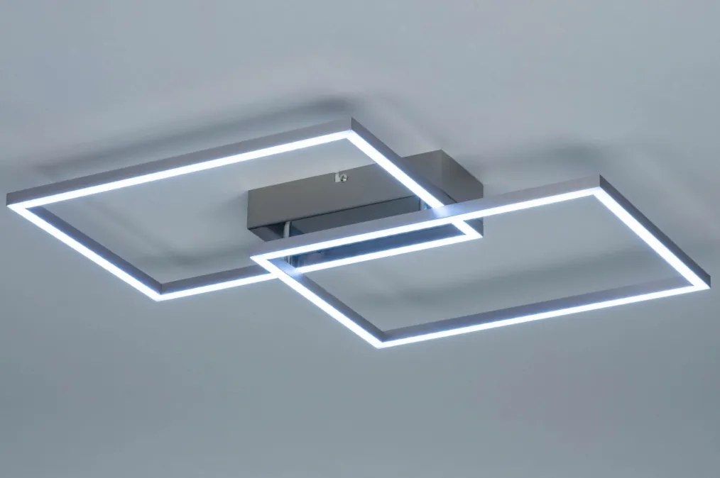 Stropní stmívatelné designové LED svítidlo do obýváku York Quadro