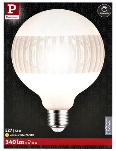 LED Stmívatelná žárovka CLASSIC G125 E27/4,5W/230V 2600K - Paulmann 28743