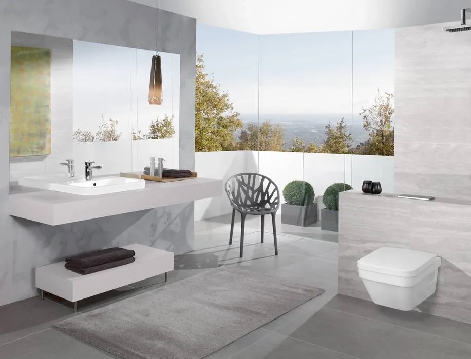 VILLEROY & BOCH Villeroy &amp; Boch ARCHITECTURA - Záchodové sedátko s poklopem SlimSeat, s funkcí QuickRelease a SoftClosing, bílá alpin 9M81S101