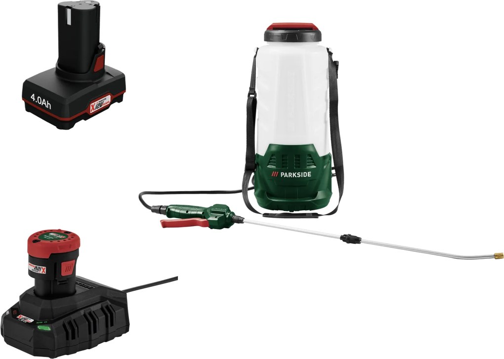 Parkside® Aku tlakový postřikovač Pdsa D3, 2 Ah a 4 Ah