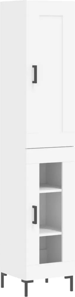Skříň highboard bílá 34,5 x 34 x 180 cm kompozitní dřevo 3200385