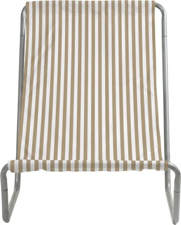 Skládací plážové lehátko SAND STRIPES, hnědé