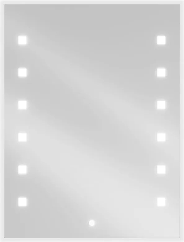Mexen Ner, LED koupelnové zrcadlo s podsvícením 60x80 cm, 6000K, ochrana proti zamlžování, 9809-060-080-611-00