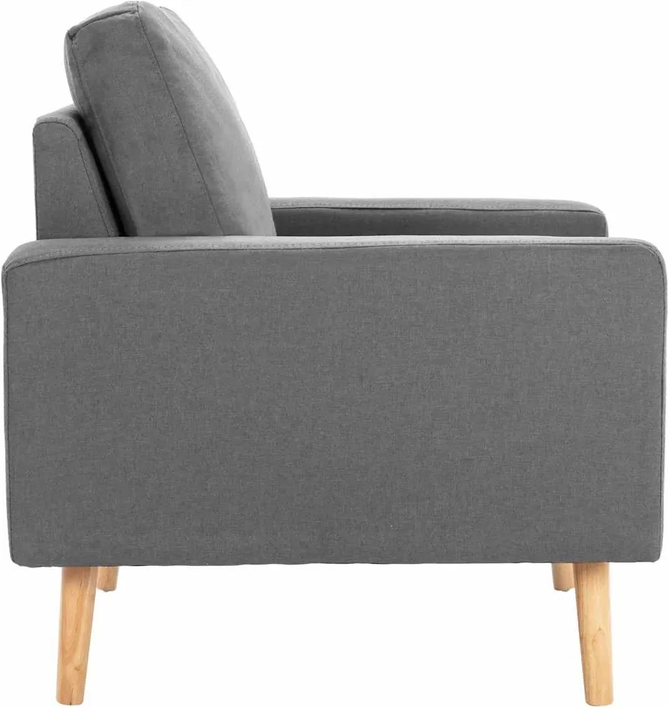 Křeslo světle šedé textil 288693