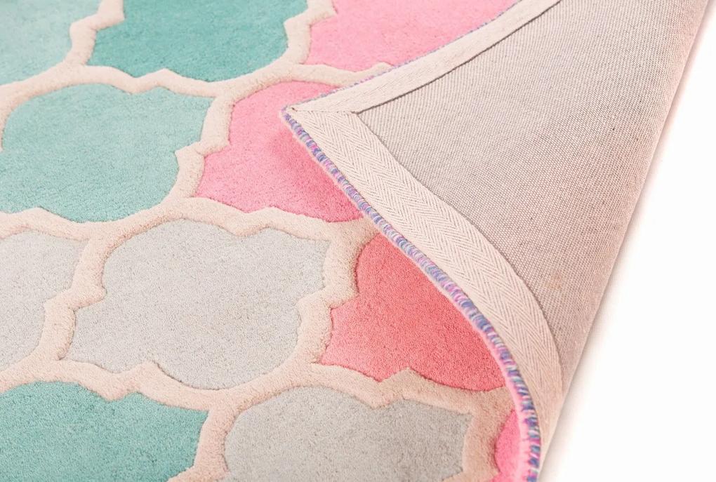 Flair Rugs koberce Ručně všívaný kusový koberec Illusion Rosella Pink/Blue Rozměry koberců: 200x290