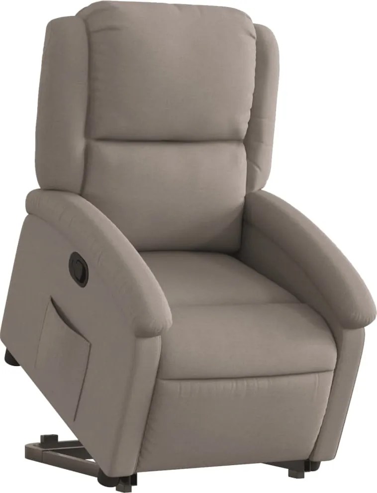 Zvedací polohovací křeslo taupe textil 3204172
