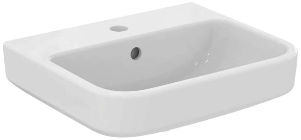 Ideal Standard i.Life B - Umyvadlo 45x38 cm, s přepadem, otvor pro baterii, SmartGuard, bílá T4610HY