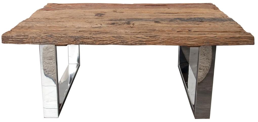 OnaDnes -20% Moebel Living Masivní teakový konferenční stolek Raw 110 x 60 cm