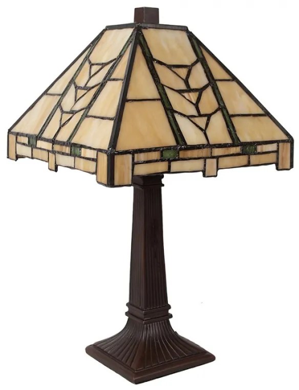Stolní lampa Tiffany ve stylu art deco Miette – 23x23x38 cm
