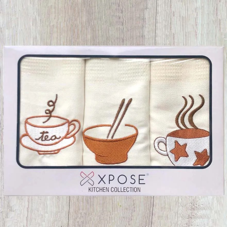 XPOSE® Kuchyňské utěrky TEA - dárkové balení 3 ks 45x70 cm