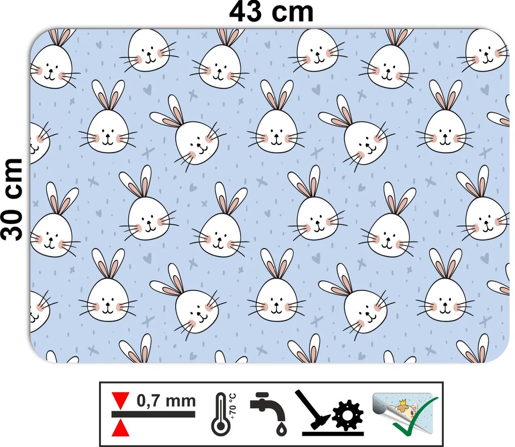 PokojovaDekorace.cz, Dětské prostírání - 054, Zajíček, 43x30cm