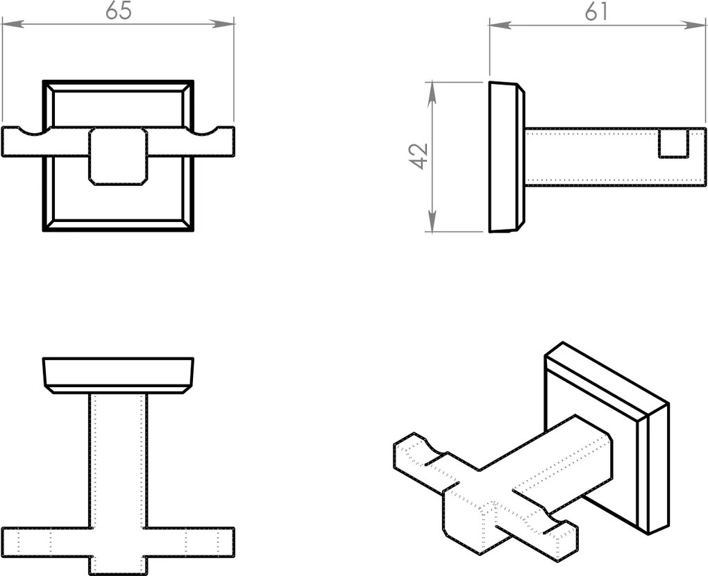 Sapho, COLORADO dvojitý háček, chrom