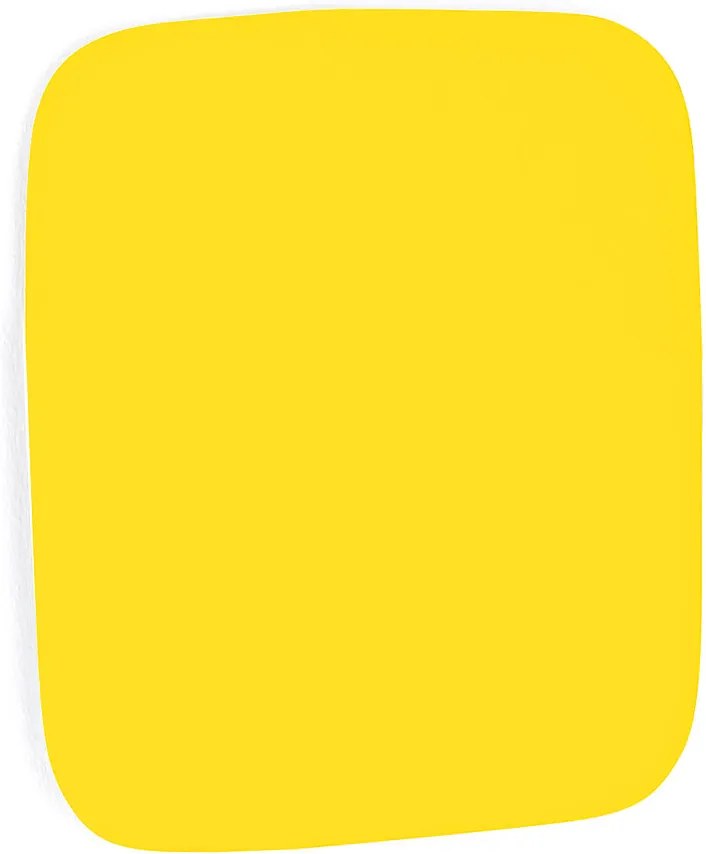 AJ Produkty Skleněná magnetická tabule Stella, kulaté rohy, 300x300 mm, žlutá