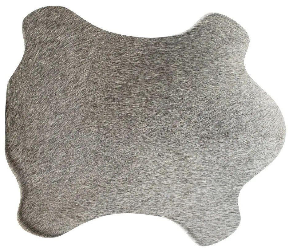 Prostírání z hovězí kůže ve tvaru krávy / šedá - 30*48*1cm