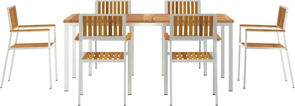 Zahradní jídelní sada 7 ks 180 x 90 x 75 cm 3334794