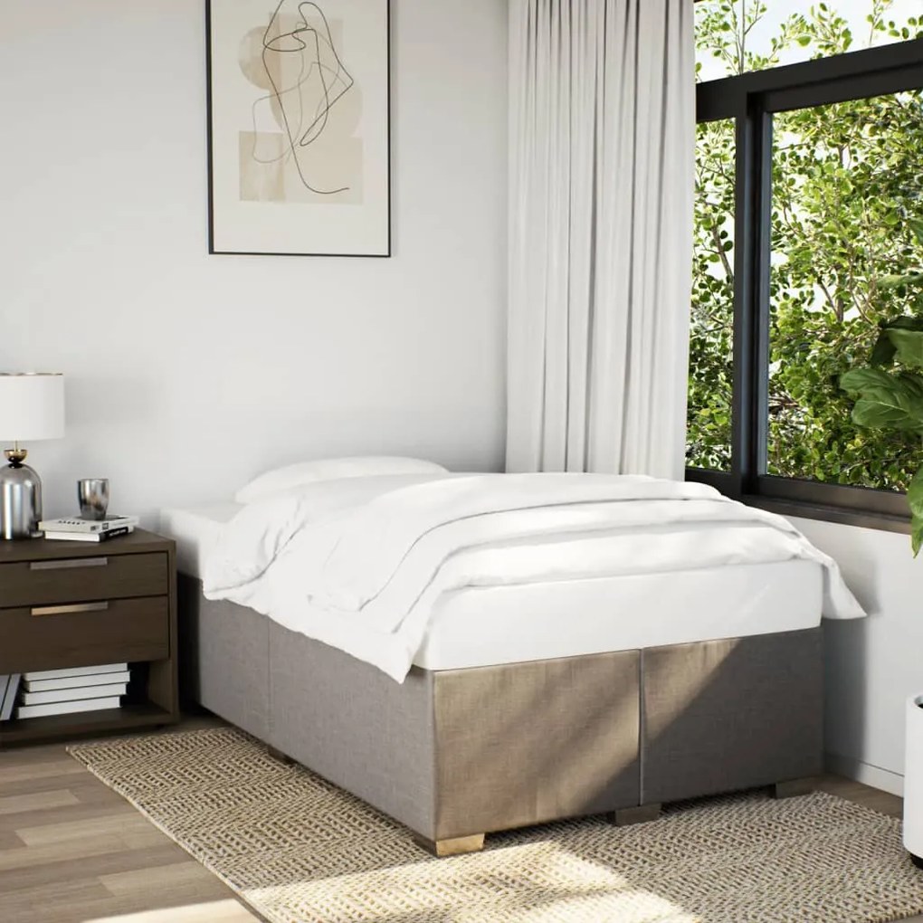 Rám postele bez matrací taupe 120x190 cm textil 3284461
