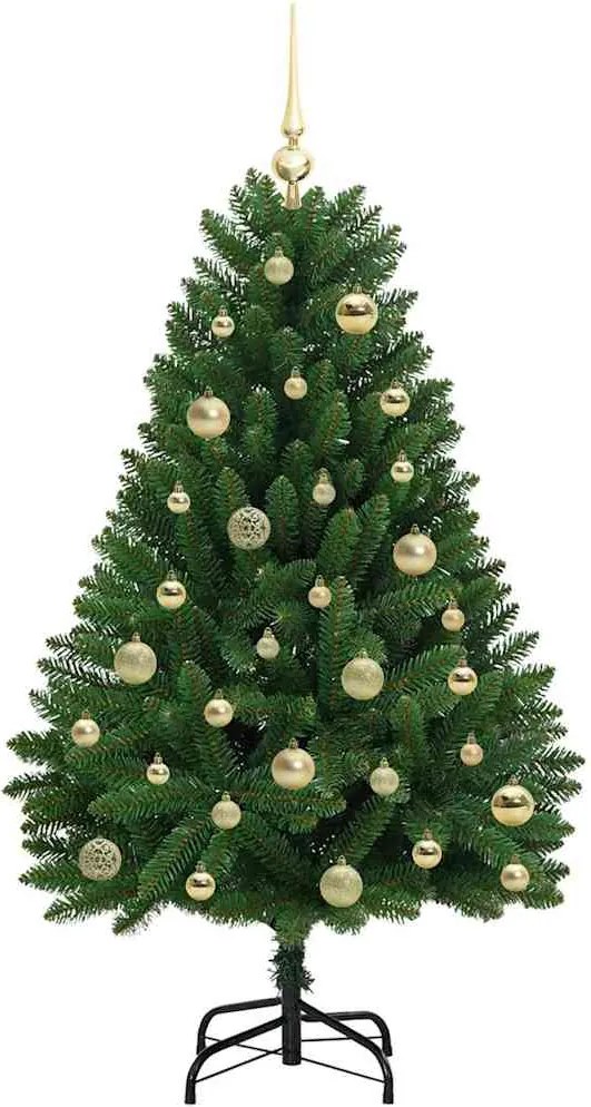 Umělý vánoční stromeček 120 cm 150 LED Teplá bílá PVC a ocel 3395671