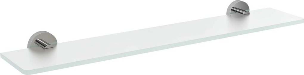 Sapho X-Round - Polička, délka 60 cm, mléčné sklo/chrom XR009-05