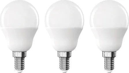 LED žárovka (3 ks) Classic Mini Globe, E14, 4,2 W, 470 lm