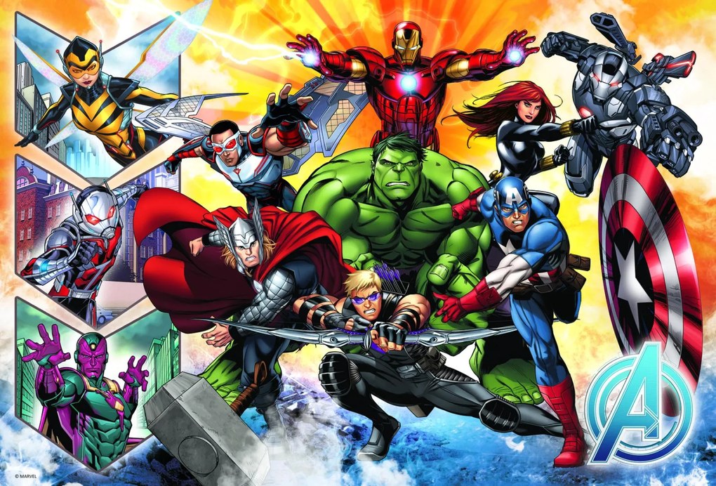 Trefl Puzzle Síla Avengers/Disney Marvel The Avengers 100 dílků 41x27,5cm v krabici 29x19x4cm