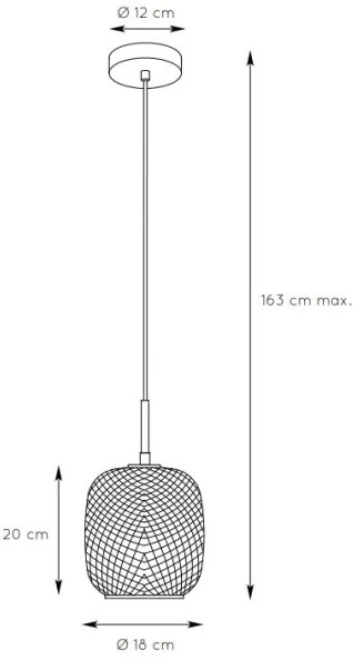 Lucide 03433/01/02 - Lustr na lanku AGATHA 1xE27/40W/230V
