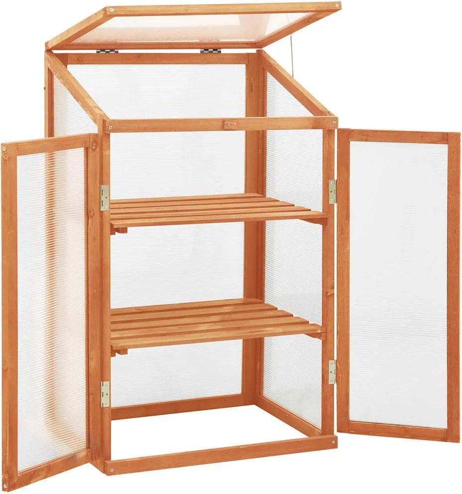 Skleník 60 x 45 x 100 cm jedlové dřevo 314848