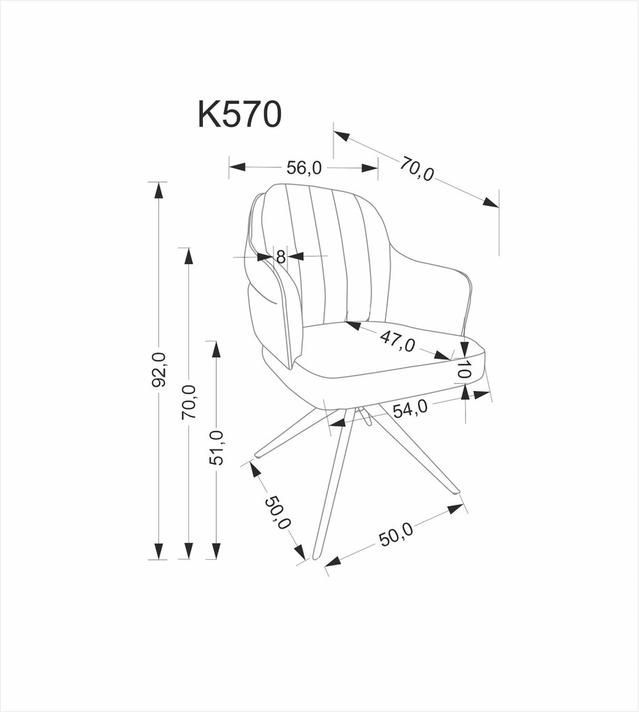 HALMAR K570 židle béžová