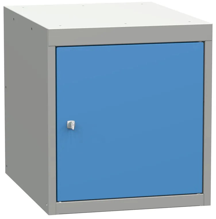 Závěsný dílenský box na nářadí s dveřmi KOVONA, bez polic, 527 x 480 x 610 mm