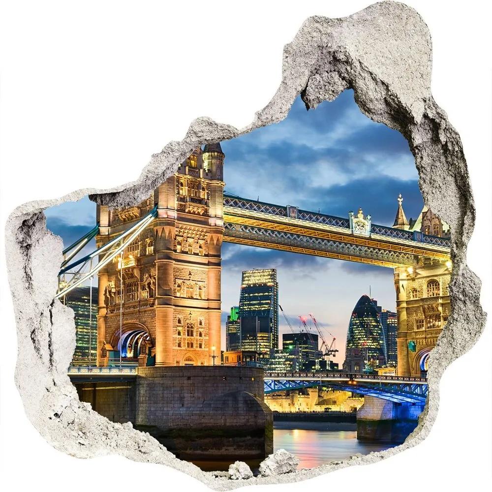 Wallmuralia Fototapeta díra na zeď 3D Tower bridge Londýn 75x75 cm