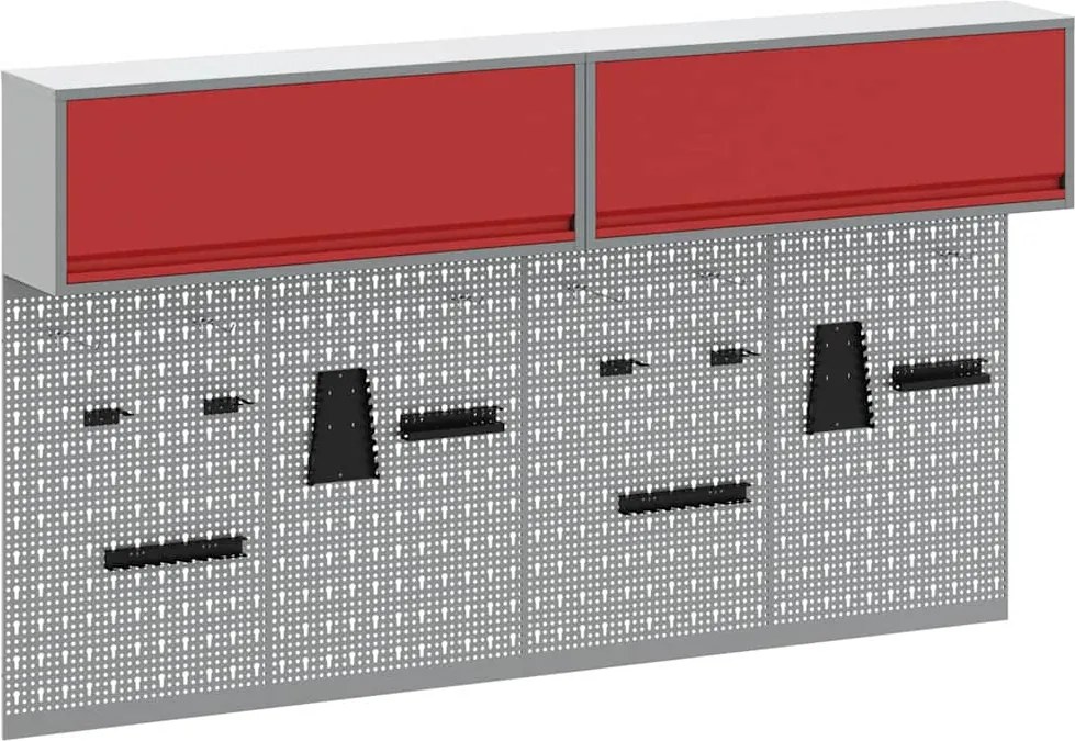 Sada pracovních skříní 6 ks Červená Práškově lakovaná ocel 3321415