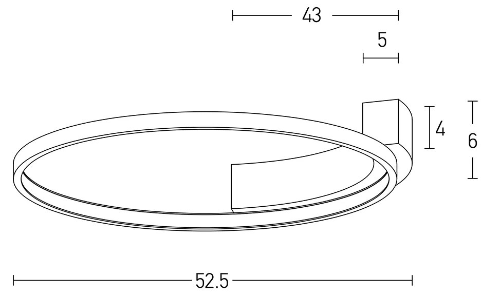 Zambelis 2077 stropní LED svítidlo bílé, 31W, 3000K, 52cm