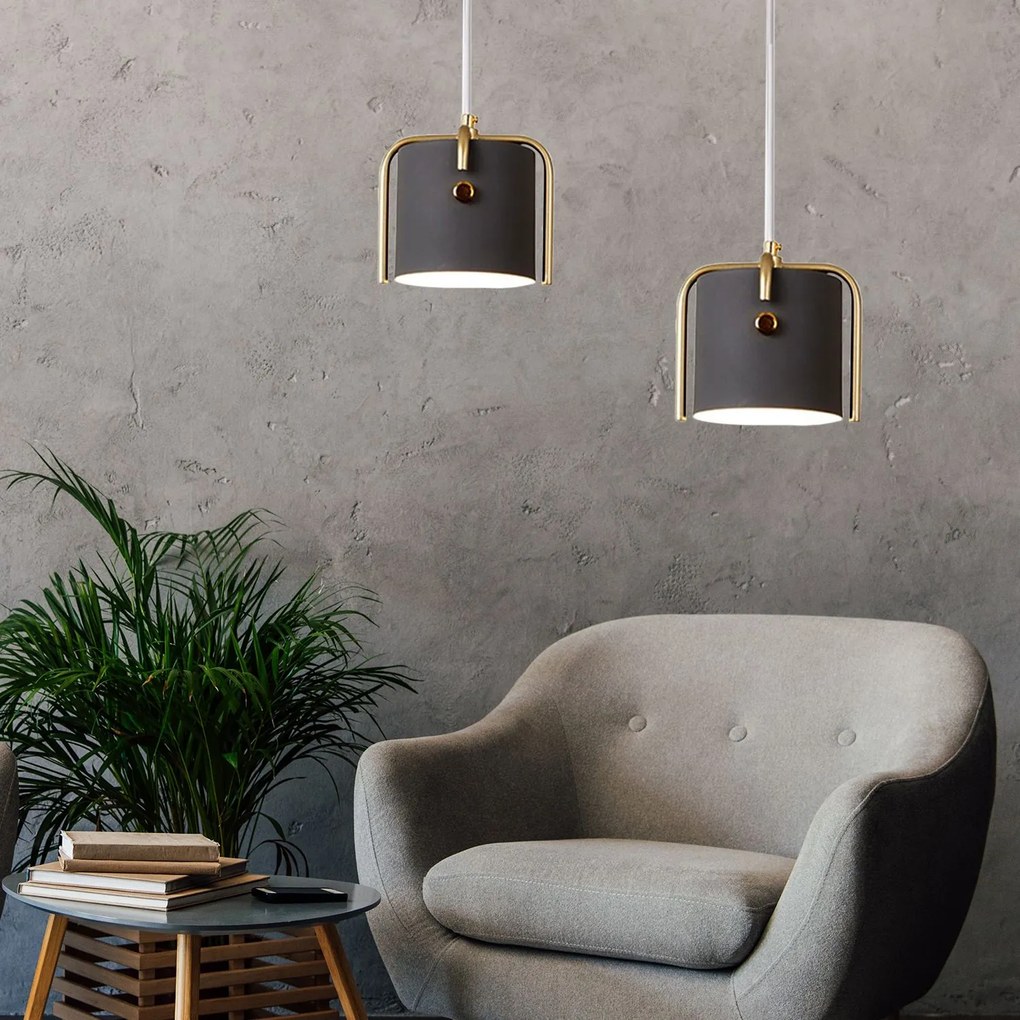 Toolight, Stropní svítidlo APP934-1CP Elegent Black, černá-zlatá, OSW-03233