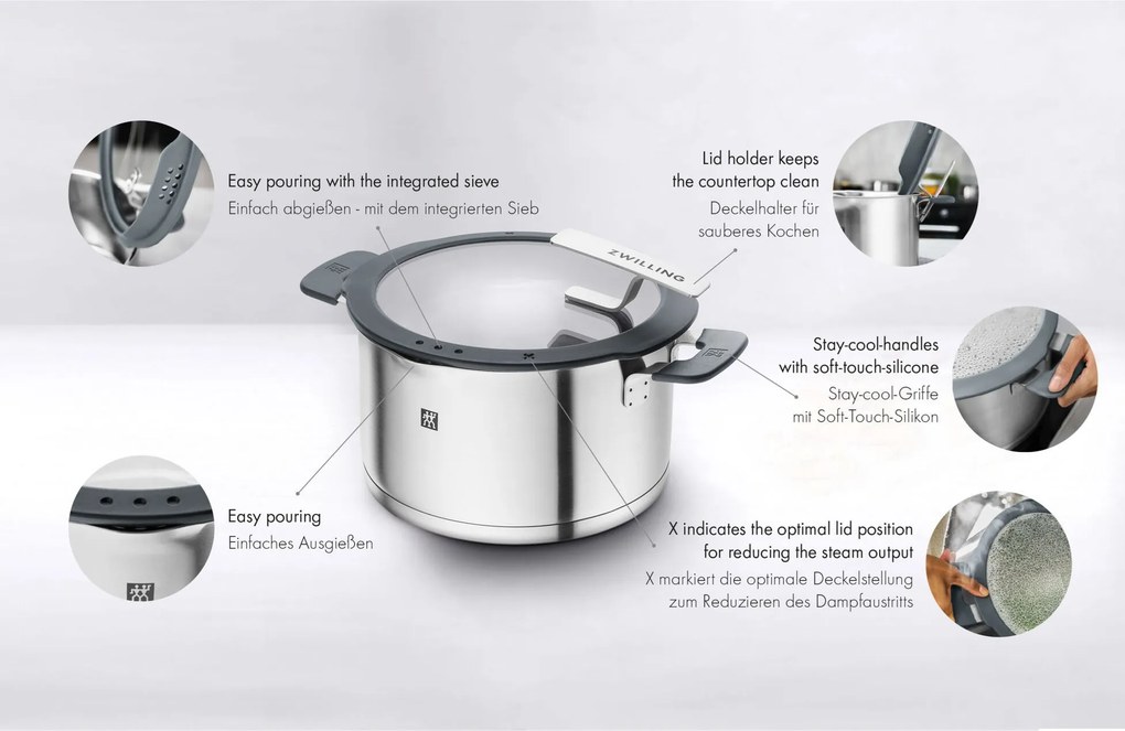 Sada nerezových hrnců Zwilling SIMPLIFY SET/5ks stříbrné