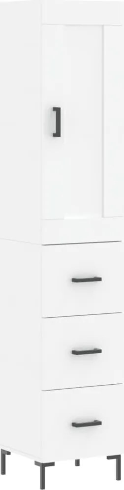 Skříň highboard bílá 34,5 x 34 x 180 cm kompozitní dřevo 3200193