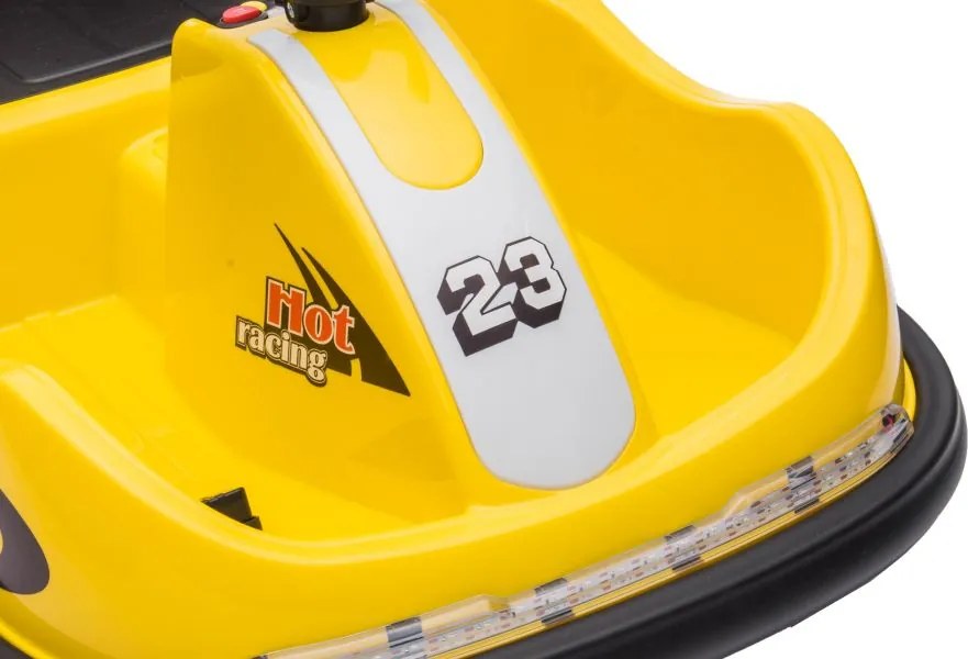 LEAN CARS Bateriové vozidlo GTS1166 LED světla dálkové ovládání žluté