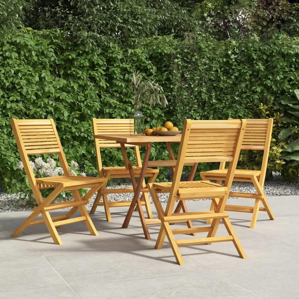 vidaXL Skládací zahradní židle 4 ks 47x62x90 cm masivní teakové dřevo [3155064]