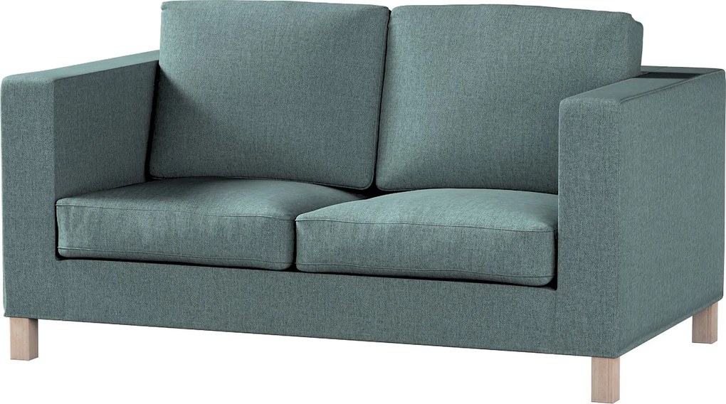 Potah na pohovku IKEA Karlanda 2-místná, krátký barva modrá látka pletený vzor