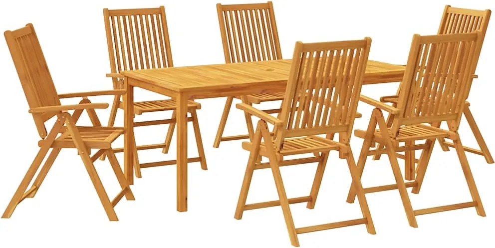 7dílný zahradní jídelní set 180x90x75 cm masivní akáciové dřevo 3295258