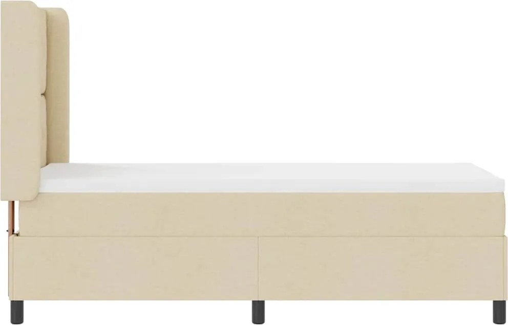 Postel s boxspringem s polštářem Krémová 200 x 80 cm textil 3341677