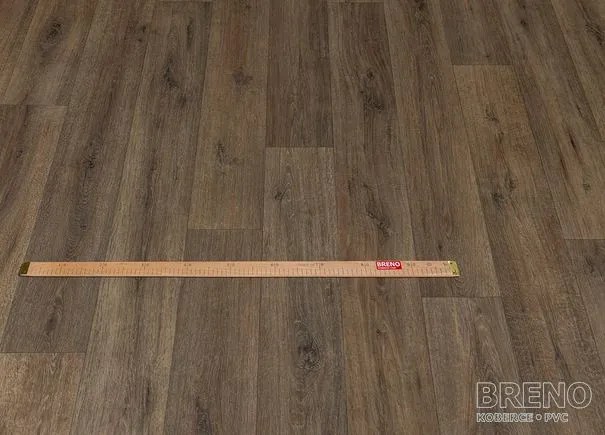 Breno PVC PRESTO PLUS Sherpa 543 – tmavé dřevo, šíře 300 cm