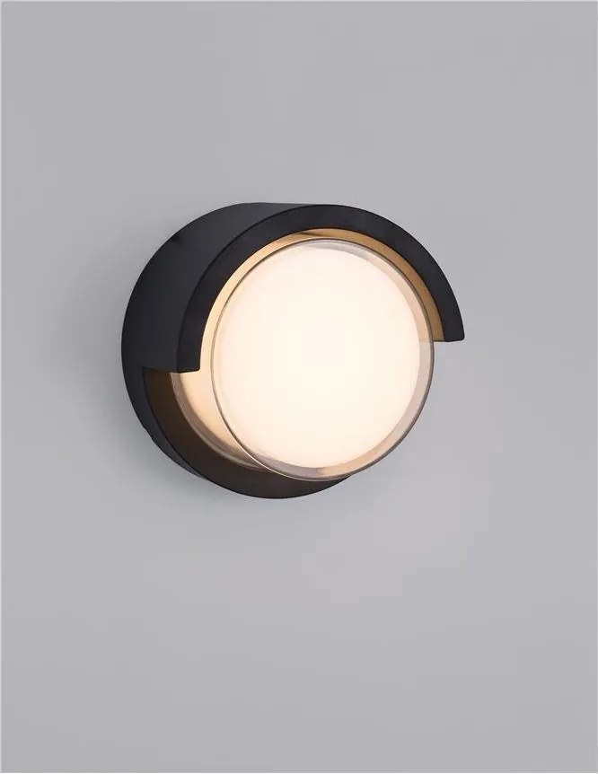 NV 9026002 Venkovní nástěnné svítidlo MAX tmavě šedý ABS čirý a bílý akryl LED 12W 3000K 200-240V 120st. IP65 - NOVA LUCE