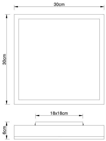 Globo 416080WWD1 - LED Stropní svítidlo DORO LED/12W/230V 30x30 cm
