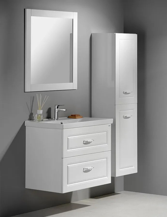 Aqualine Aqualine, FAVOLO skříňka vysoká s košem 40x184x31 cm, bílá mat, FV180