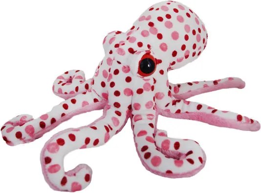 Plyšová chobotnice bílá 13375 - 30 cm